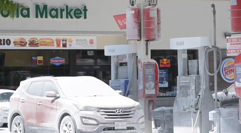 Five Cars Crash After Gas Station Fire Suppression System Creates ...