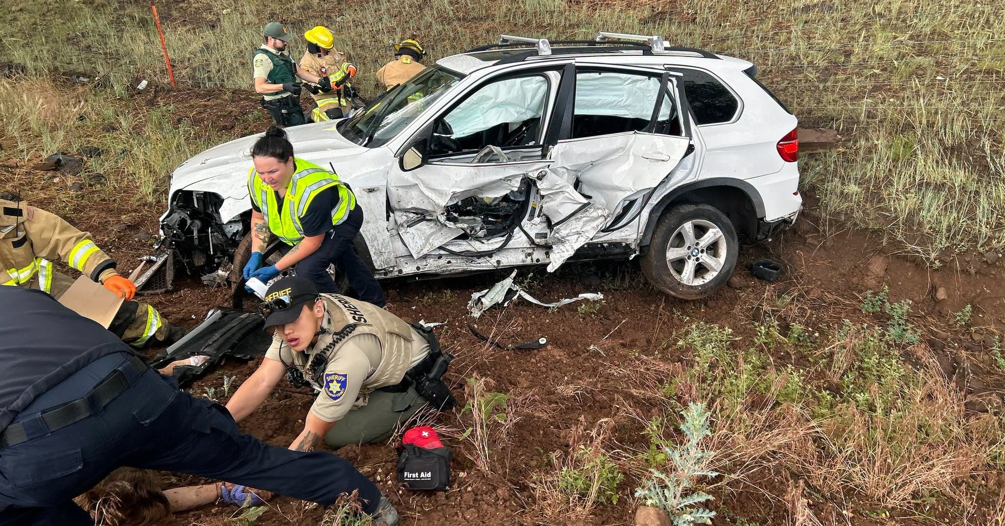 Tourists Crash Through Guardrail After Speeding in Wet Conditions ...